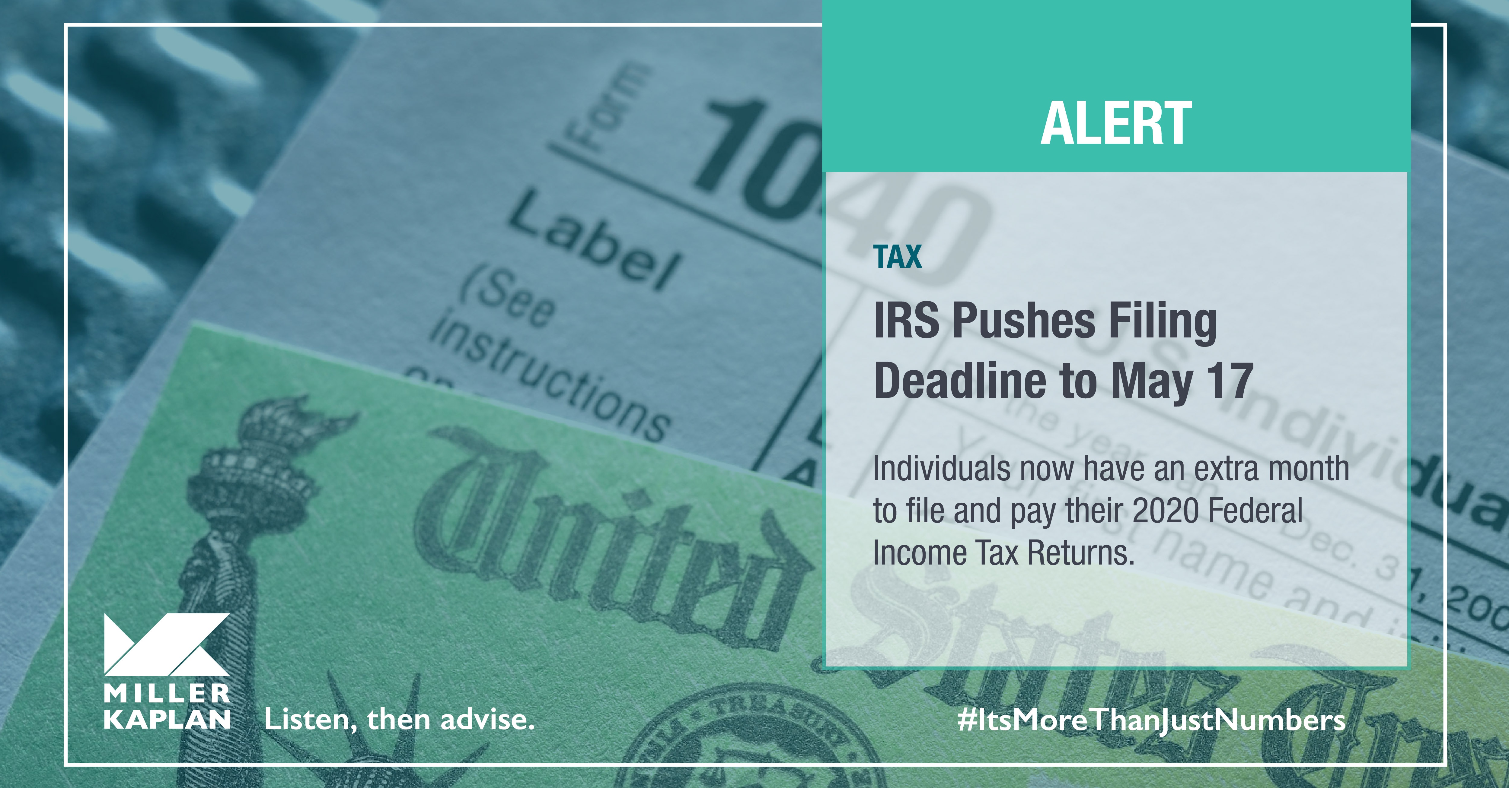 FILING DEADLINE EXTENDED TO MAY 17 - Miller Kaplan