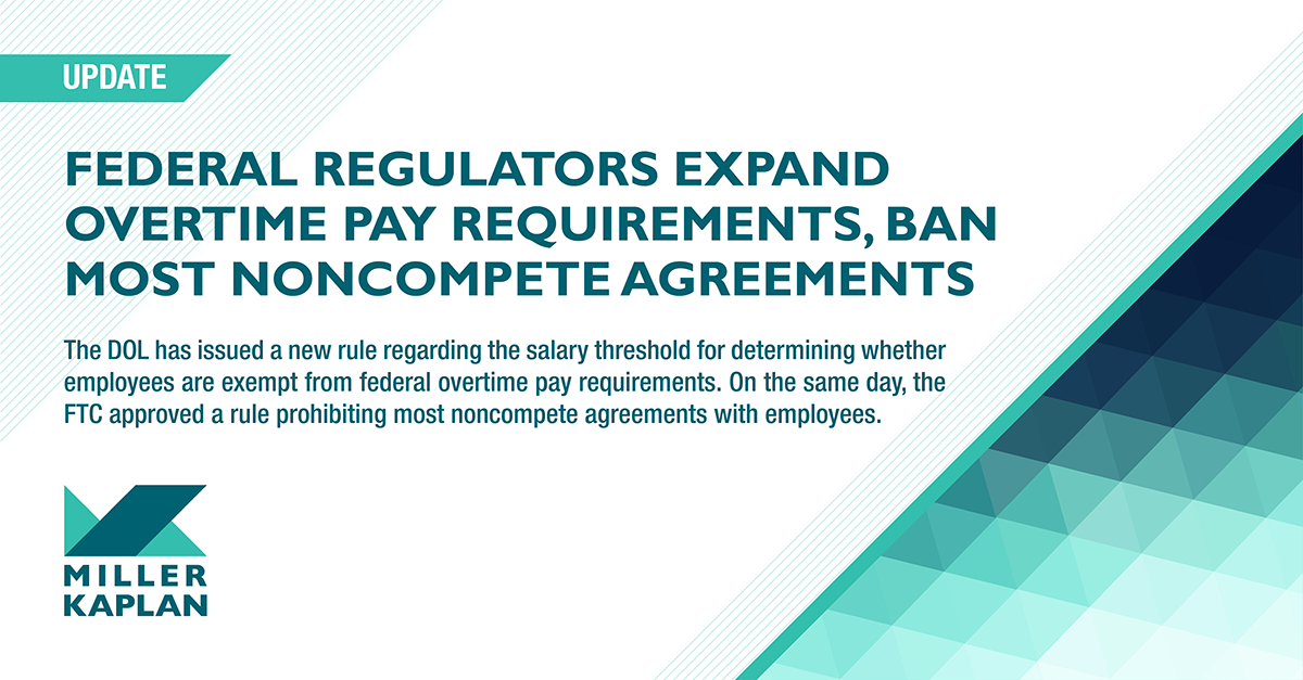 Federal regulators expand overtime pay requirements, ban most ...