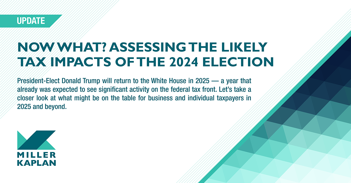 Now what? Assessing the likely tax impacts of the 2024 election ...