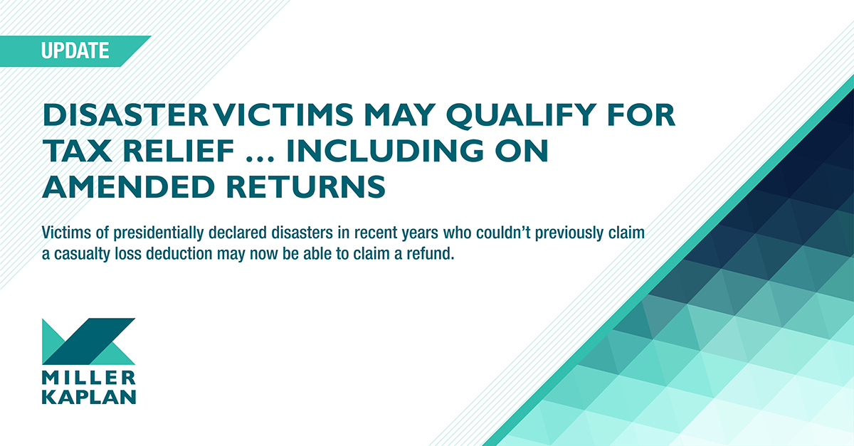 ETRA: Disaster victims may qualify for tax relief … including on ...