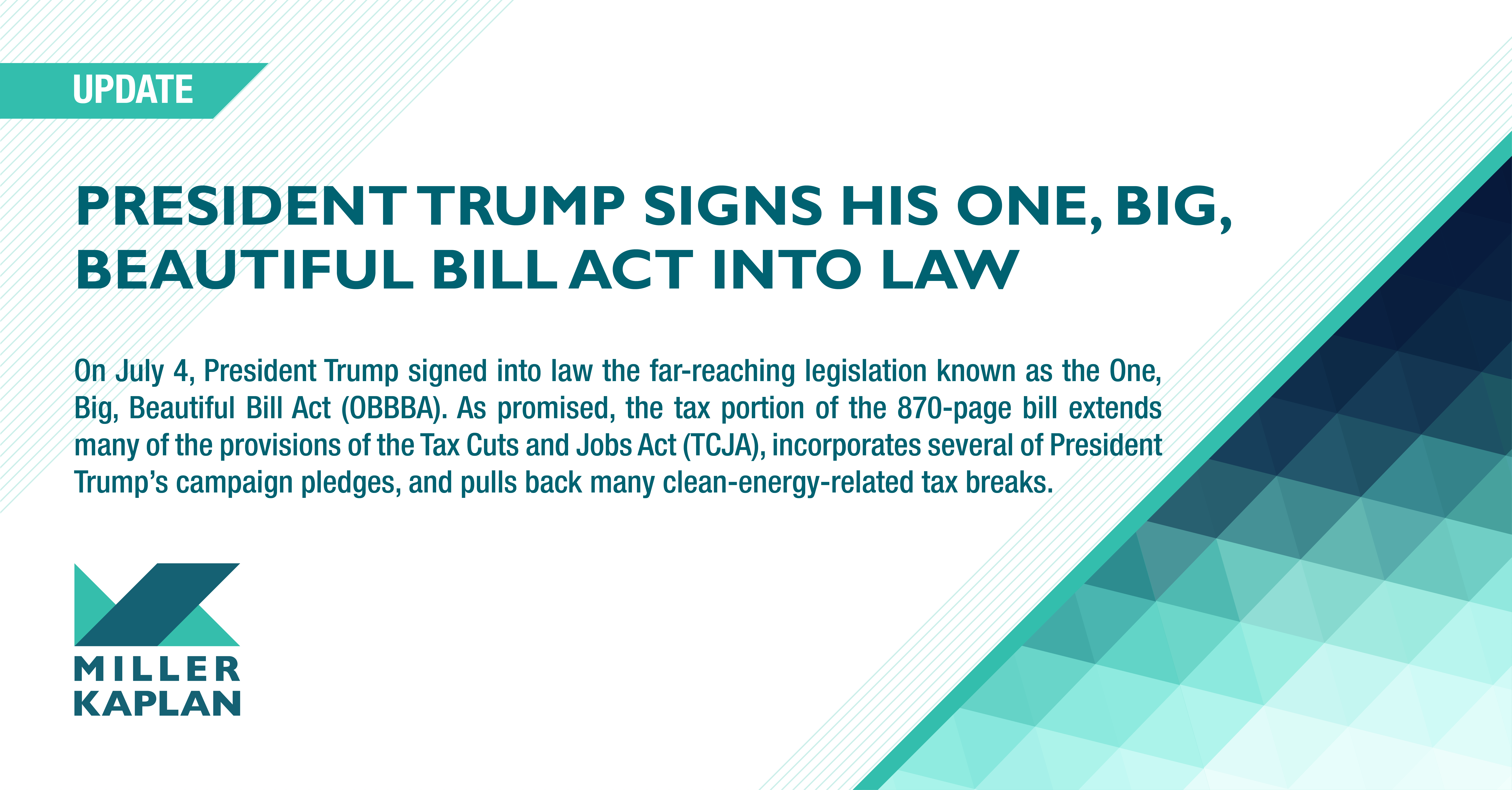 President Trump signs his One, Big, Beautiful Bill Act into law ...
